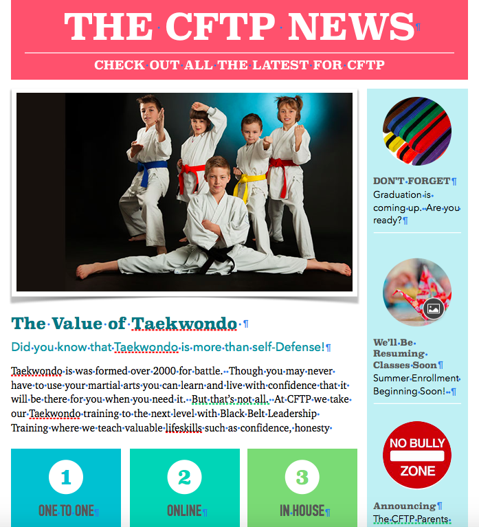 CFTP Martial Arts, Taekwondo and After School Pick Up Programs Toronto